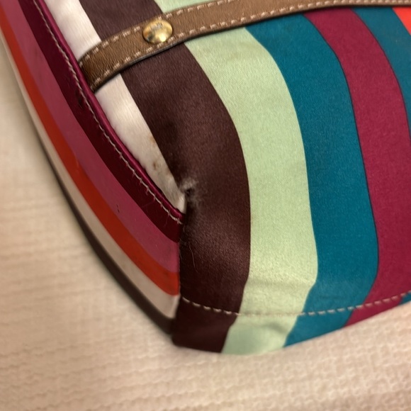 Coach | Bags | Coach Striped Multicolor Handbag | Poshmark
